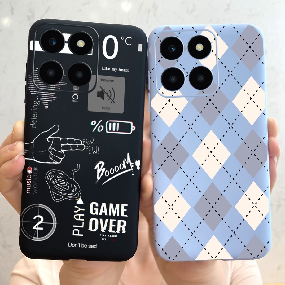 Honor X6a 4G Case New design heart 2023 Pattern Rubber Soft Silicone ...