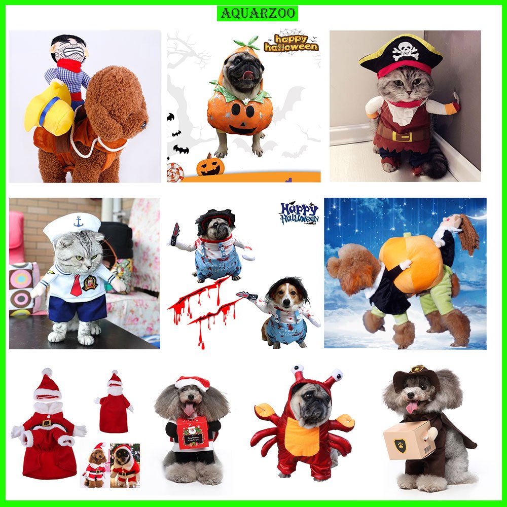 AQUARZOO Pet Cat Halloween Costume Dog Chucky Cosplay Suit For Cats ...