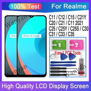 Original Realme C11 2020 C12 C15 C21Y C25 C25Y C25s C20 C21 C30 C33 C31 C35 C11 2021 LCD Display ...