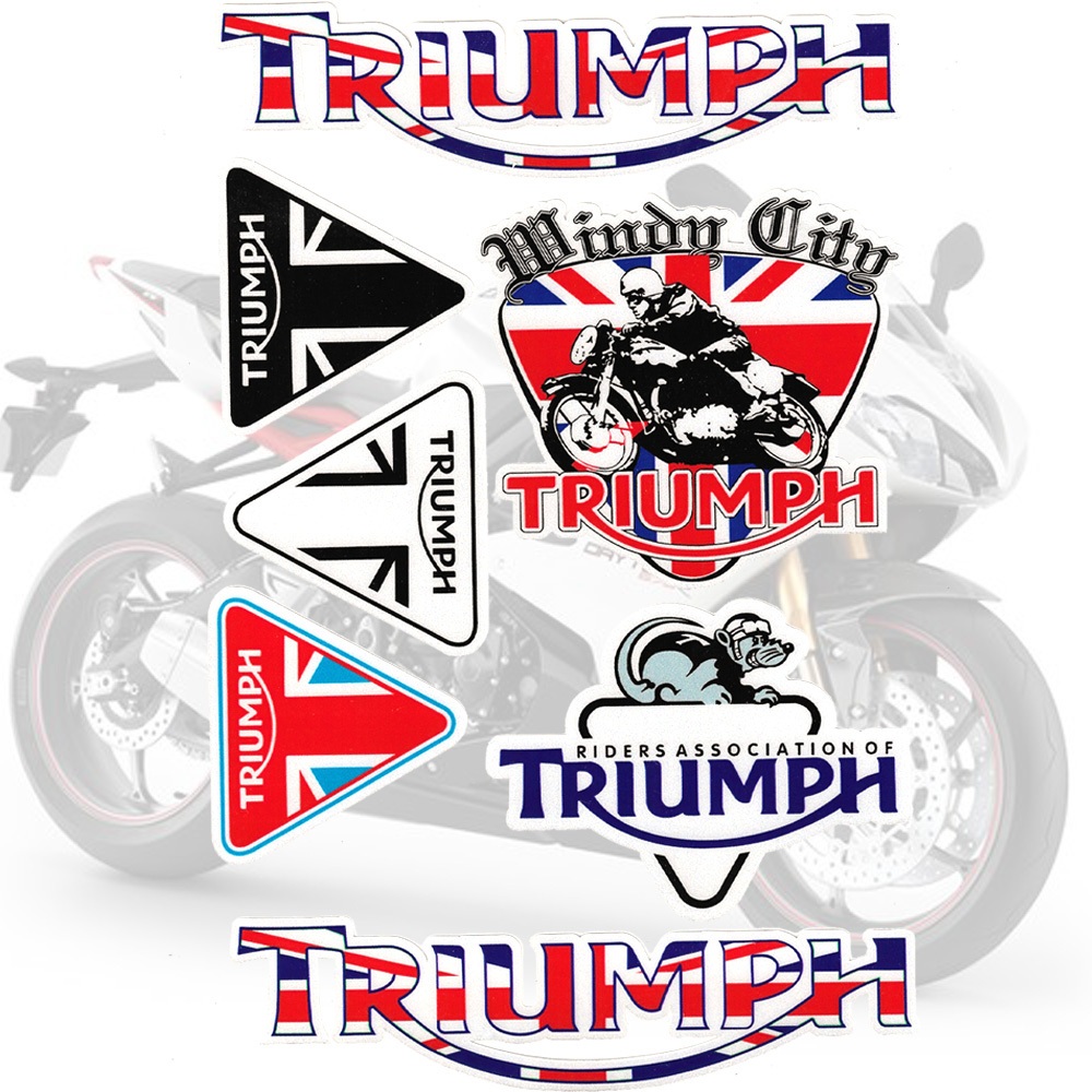 Reflective Triumph British Triumph Helmet Sticker Motorcycle Body ...