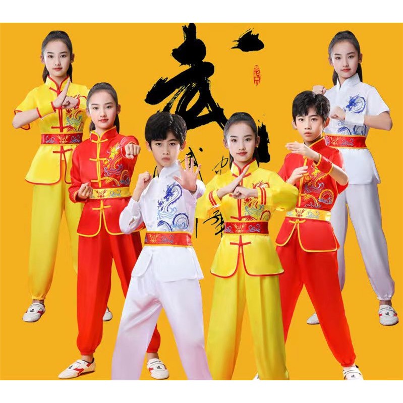 Traditional Chinese kung fu costume kid national wushu uniform suit ...