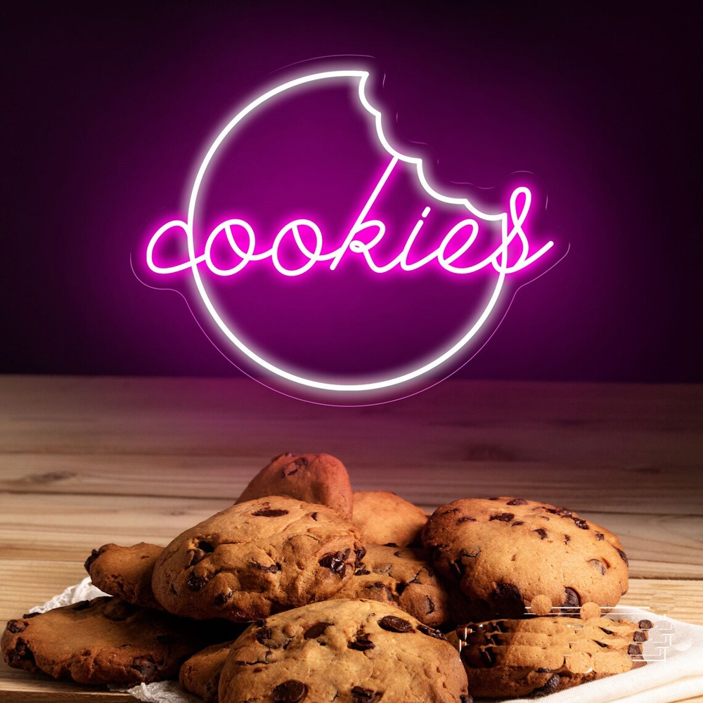 Cookies LED Neon Sign Light Custom Bakery Shop House LED Light Sign ...