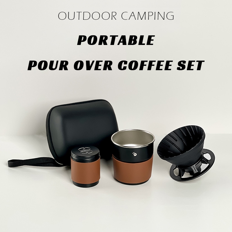 Portable Pour Over Coffee Set Outdoor Camping Coffee Set Mini Travel ...