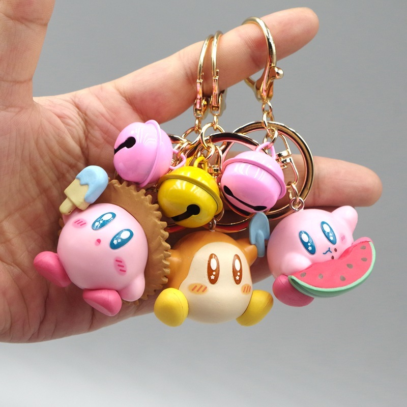 3Pcs/Set Nintendo Cartoon Game Kirby Waddle Dee Anime Figure Small Bell ...