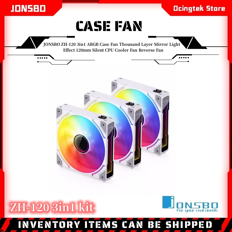 JONSBO ZH-120 3in1 ARGB Case Fan Thousand Layer Mirror Light Effect ...