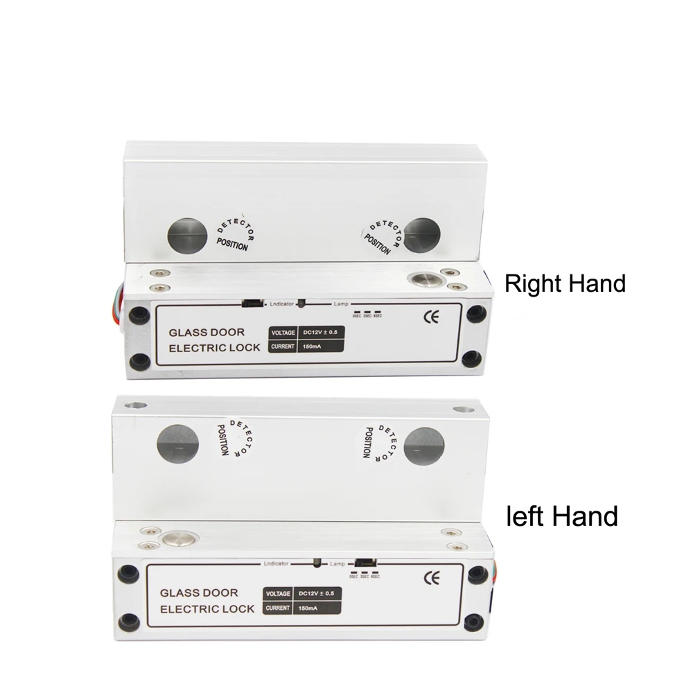 DC12V Left+Right Security Electric Drop Bolt Lock Frameless Glass Door ...
