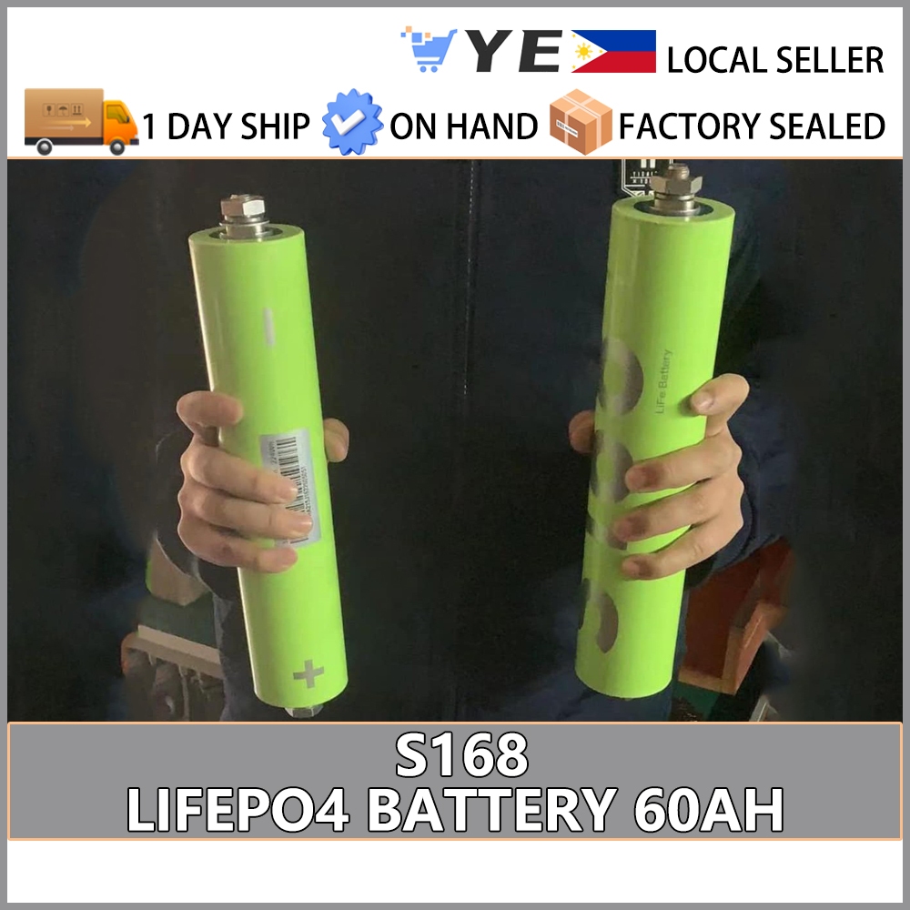 S168 LifePo4 battery 60Ah 3.2v w/ bolts and nuts w/o bus bar | Shopee ...