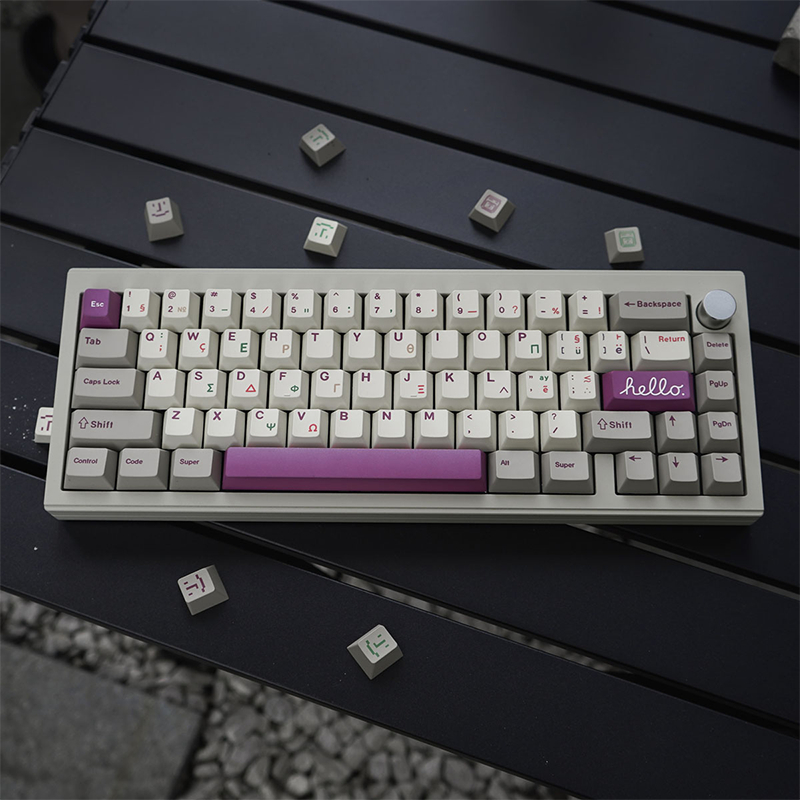GMK Keycaps Retro 9009 Greek/Striped/Black Large Letter PBT keycaps Hot ...