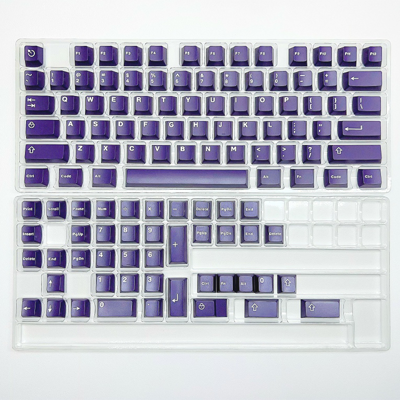 GMK Keycaps Dark Purple keycaps Double shot Two Color Key Cap 120 keys ...