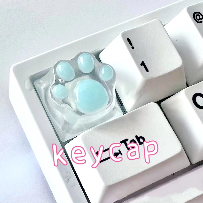Transparent Transparent Cat Claw Keycap Translucent Handmade Resin ...