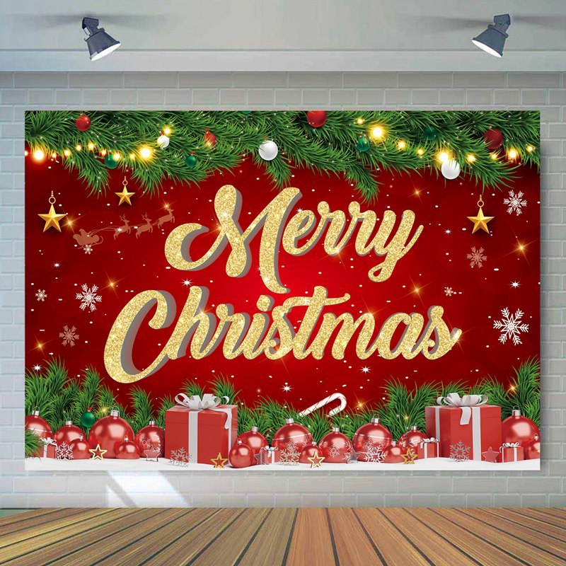 1*1.5M Merry Christmas Backdrops Santa Claus Photo Backgrounds Wall ...