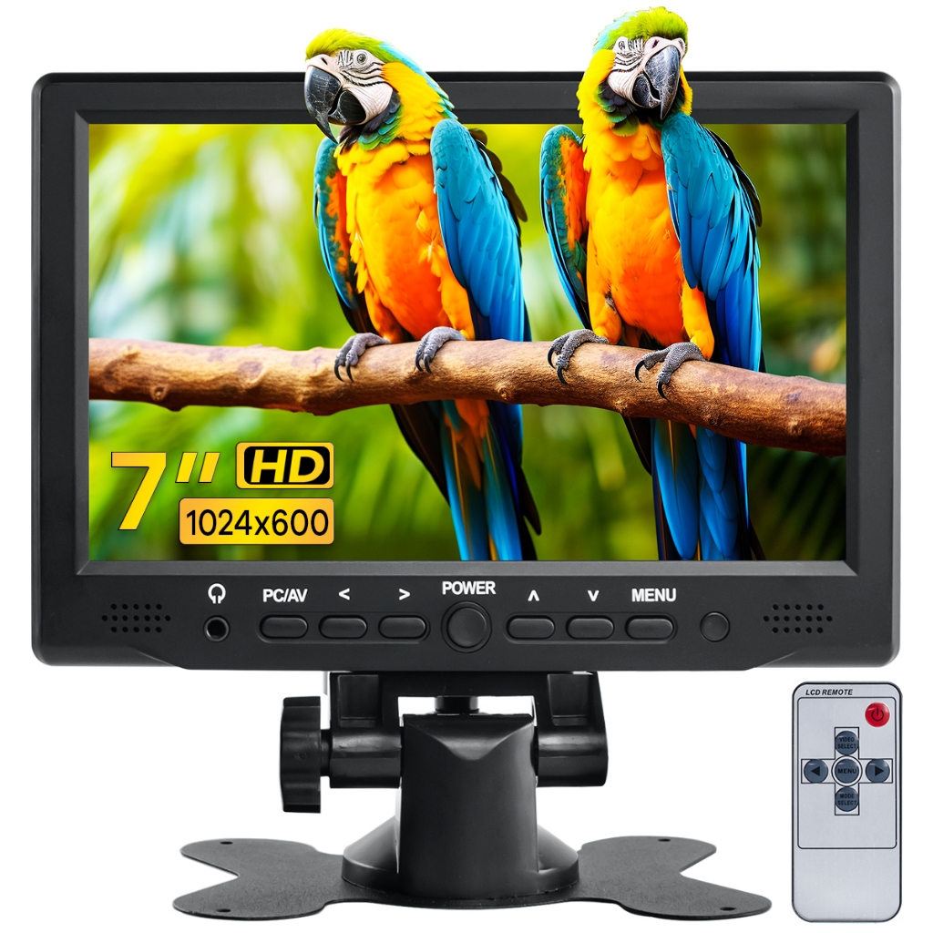 LAFVIN 7 inch Small Monitor TFT LCD Display 1024X600 HDMI VGA Mini ...
