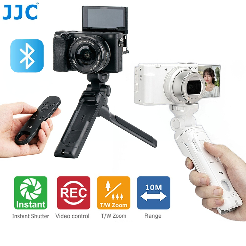 JJC RMT-P1BT Mini Tripod Grip with Bluetooth Wireless Remote Control for Sony Camera ZV-1 II ZV1 ...
