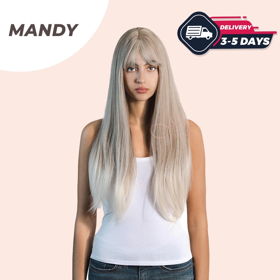 JBSELECT4YOU 74cm Wig Female Long Straight Hair Mix Blonde Fashion Wig ...