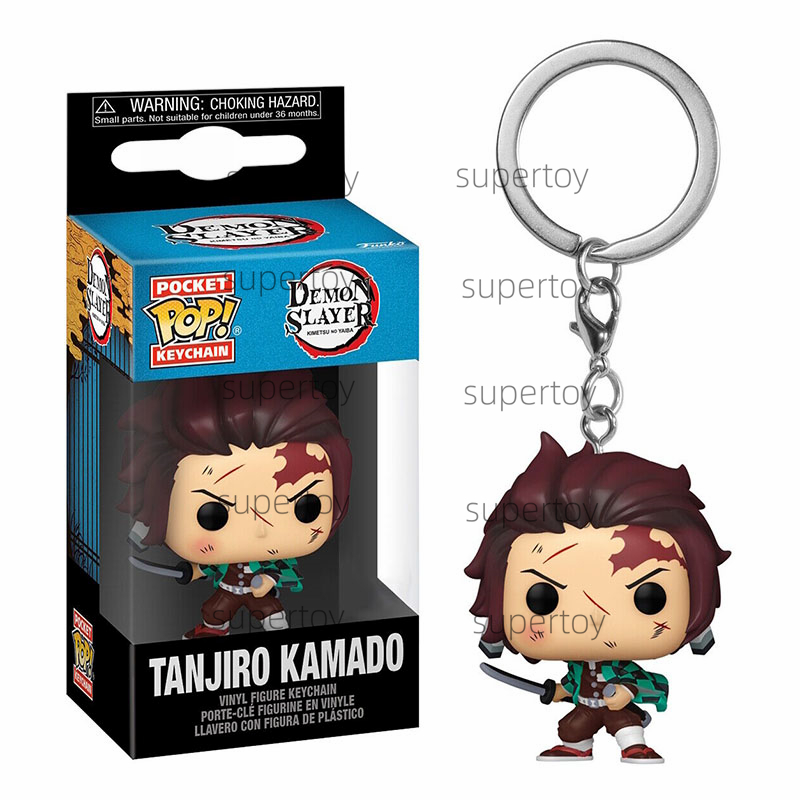 Funko Pop Keychain Demon Slayer Tanjiro Kamado Nezuko Inosuke Zenitsu ...