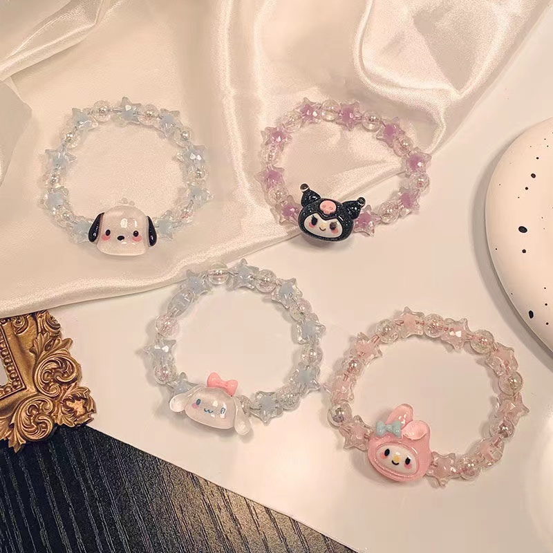 Sanrio Cinnamorol Kuromi Melody Pochacco Cartoon Cream Star Bracelet ...