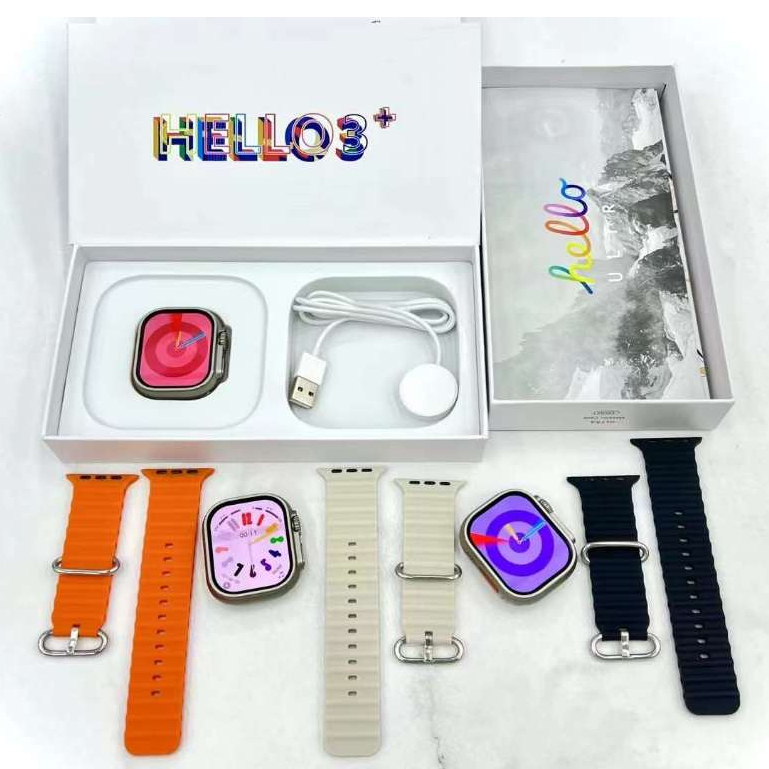Hello Watch 3 PLUS Amoled Smart Watch Men H12 Ultra Plus 49mm 1:1 ...