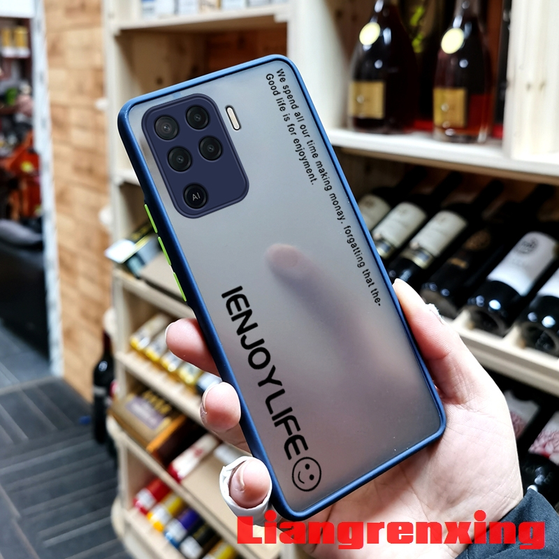 Casing OPPO A94 4G OPPO Reno 5F Reno5 F phone case Frosted clear hard ...