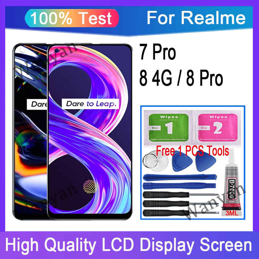6.4" inch OEM For OLED TFT Realme 7 Pro 8 4G 8 Pro LCD Display Touch ...