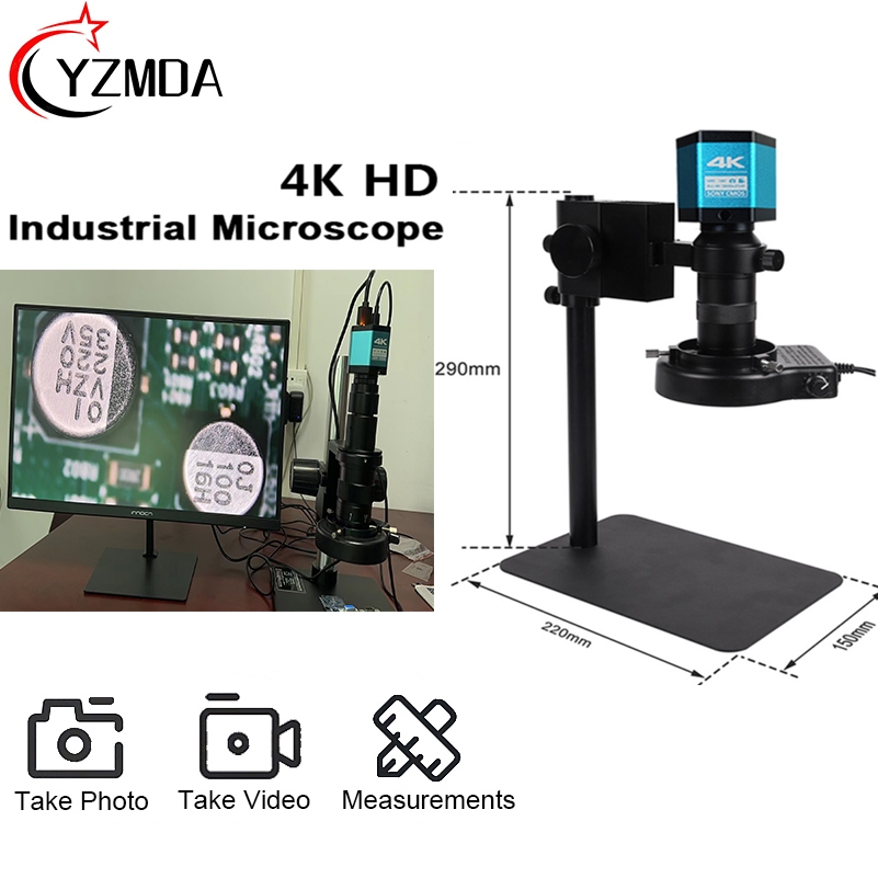 YIZHAN Microscope 4K HDMI USB Industrial Electronic Digital Video ...