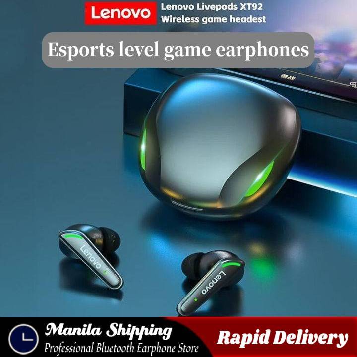 Lenovo XT92 Wireless Gamer Earphones Bluetooth 5.0 Headset Sports Headphone With Microphone ...