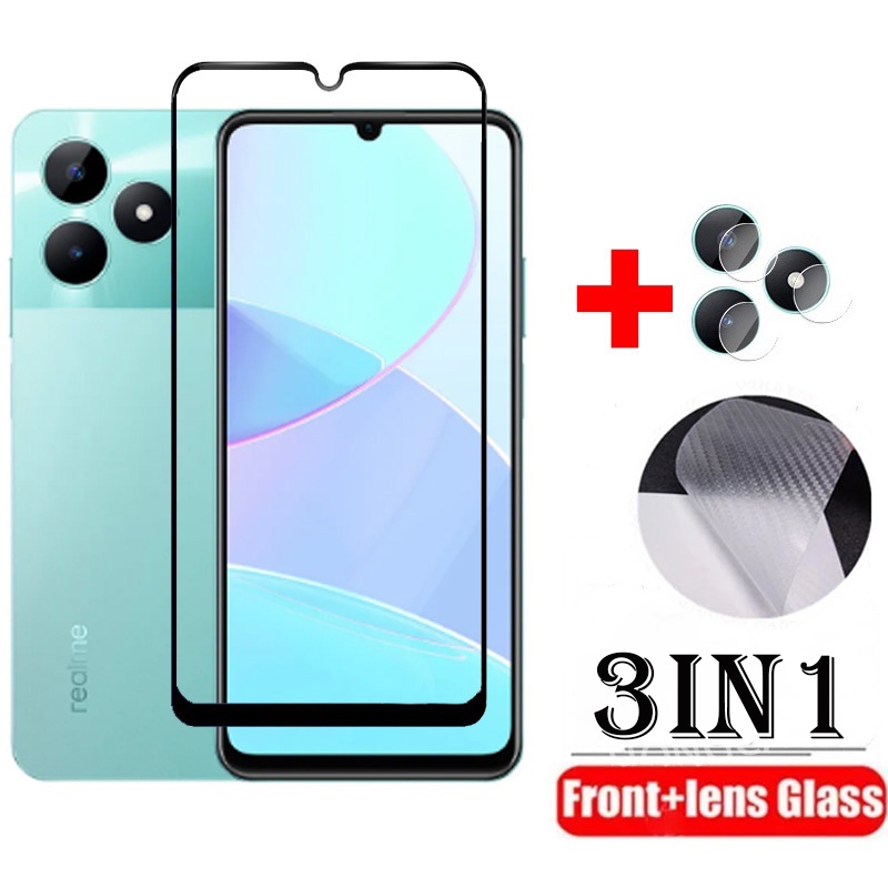 3-in-1 Tempered Glass Realme C51 C53 Realme 11 10 4G 8i 8 Pro C35 Realme C11 2021 C25 C25S C31 ...