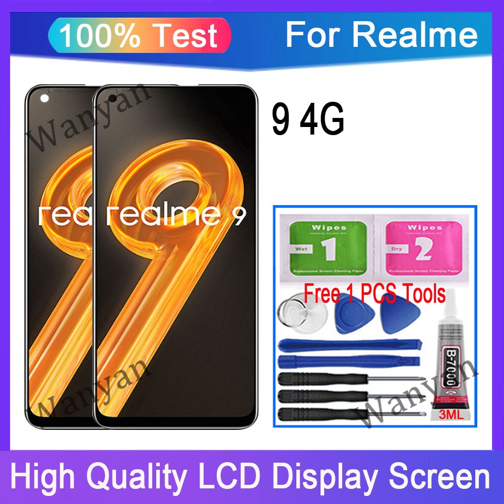 OEM For AMOLED Realme 9 4G RMX3521 LCD Screen With Frame Replacement ...