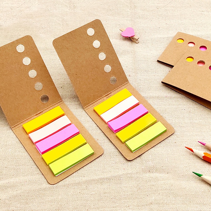 Kraft paper multicoloured strip combination sticky note Color label ...