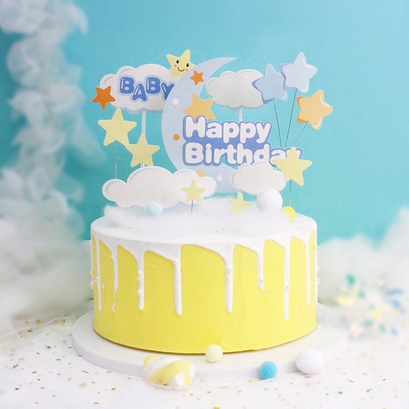 Happy Birthday Cake Toppers, Birthday Cake Topper Picks Dessert Topper ...