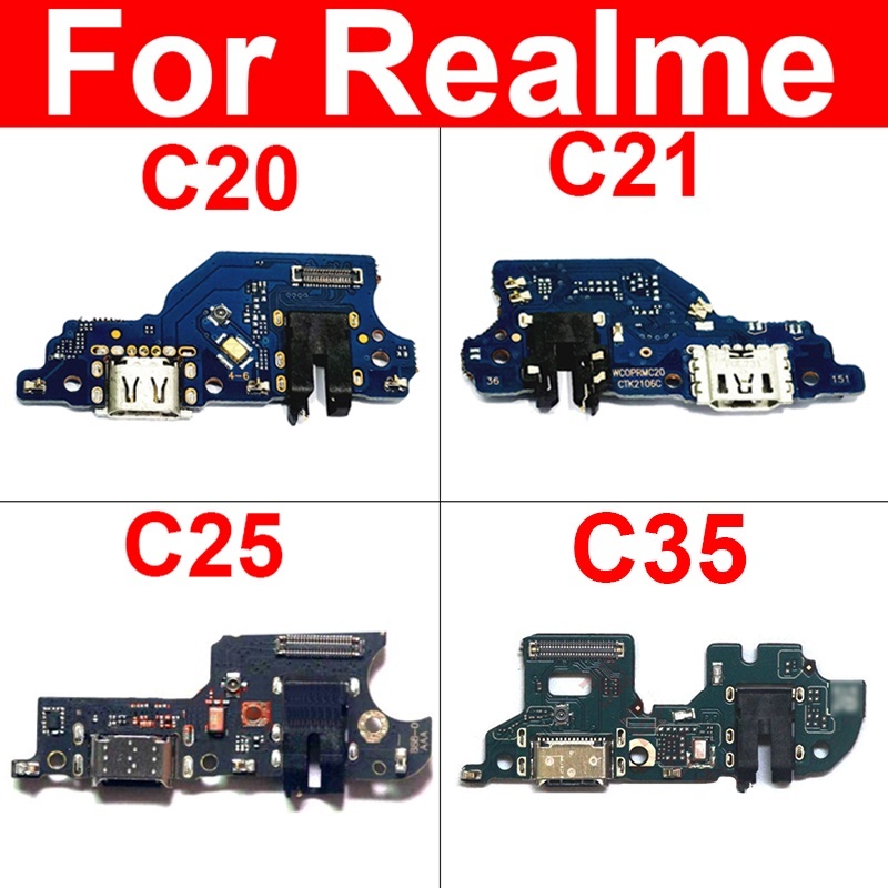 With IC For OPPO Realme C11 2021 USB Charger Charging Port Micro Dock Connector Board Flex Cable ...