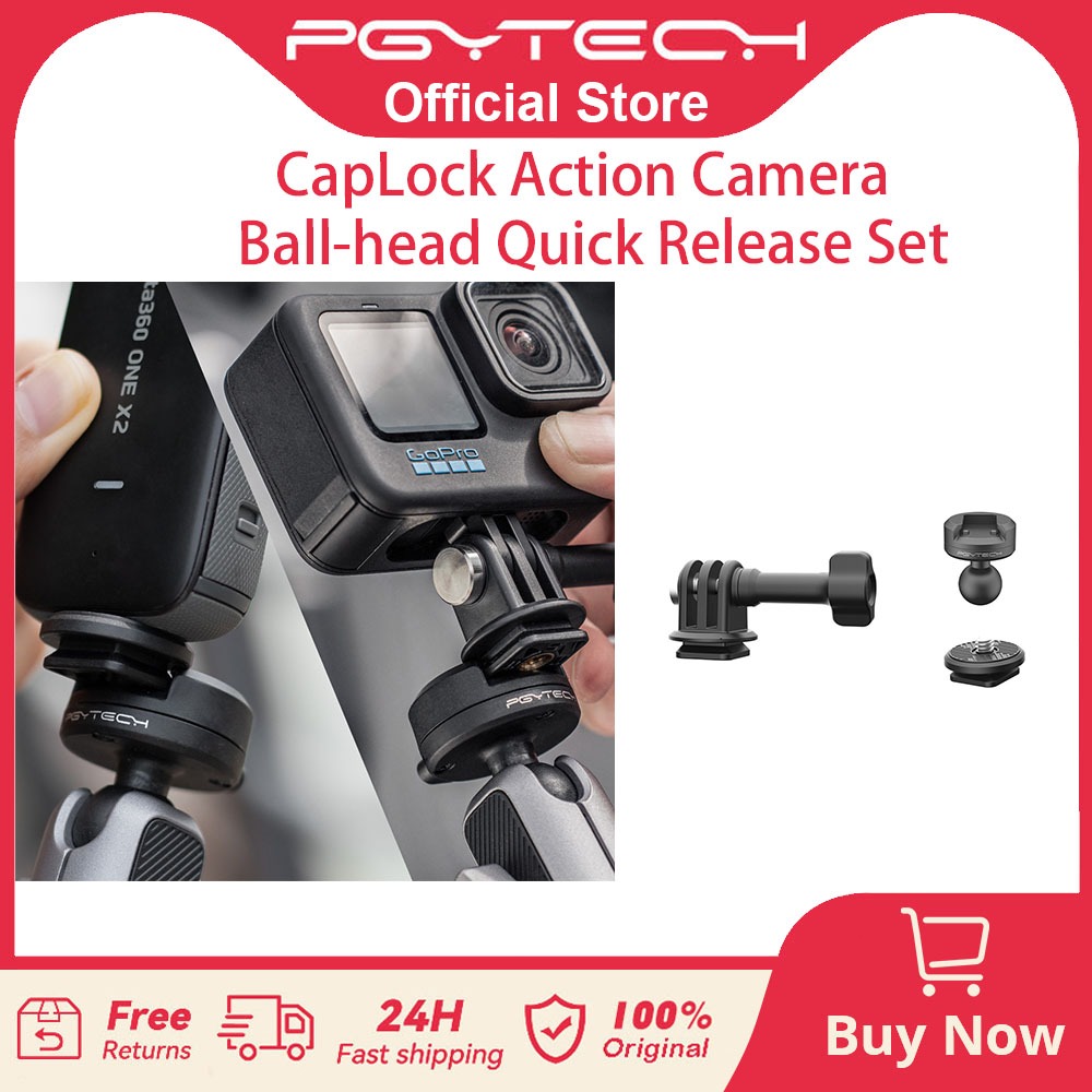 【Official Store】PGYTECH CapLock Action Camera Ball-head Quick Release ...