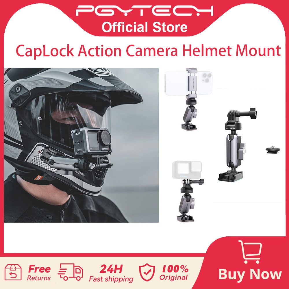 【Official Store】PGYTECH CapLock Action Camera Helmet Mount For DJI ...