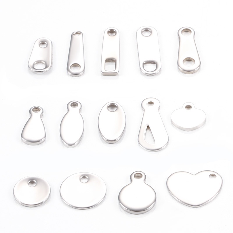 100pcs Stainless Steel Tail Brand Chain Tail Pendant For DIY Jewelry ...