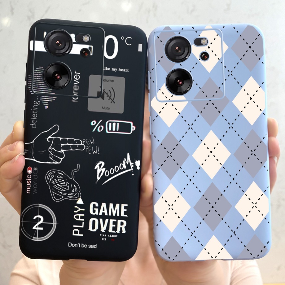 Xiaomi 13T Pro 5G 2023 Phone Case Silicone Soft heart checkerboard ...