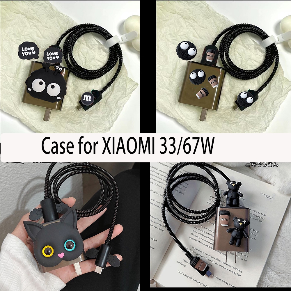 4IN1 Charger Protecto Grey TPU compatible for xiaomi 67w 90w 100W 33w ...