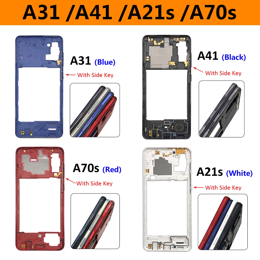 For Samsung Galaxy A21S A31 A41 A70S Housing Middle Frame Bezel Middle ...