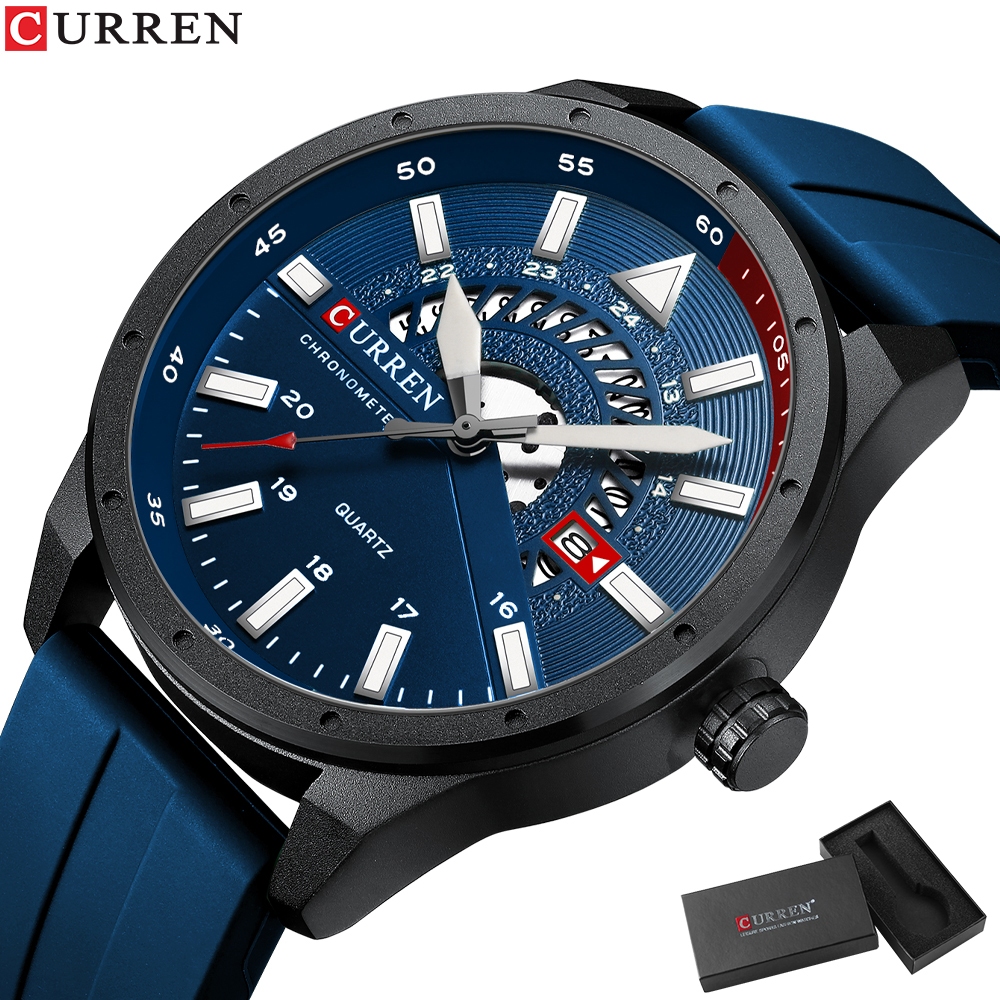 Curren Original Men's Watch Rubber Waterproof Fashion Casual Business ...