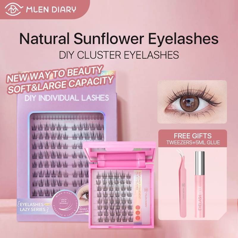 [SHIP ON 24 HOURS] MLEN DIARY SunFlower Mlen Diaries Lashes with Glue ...