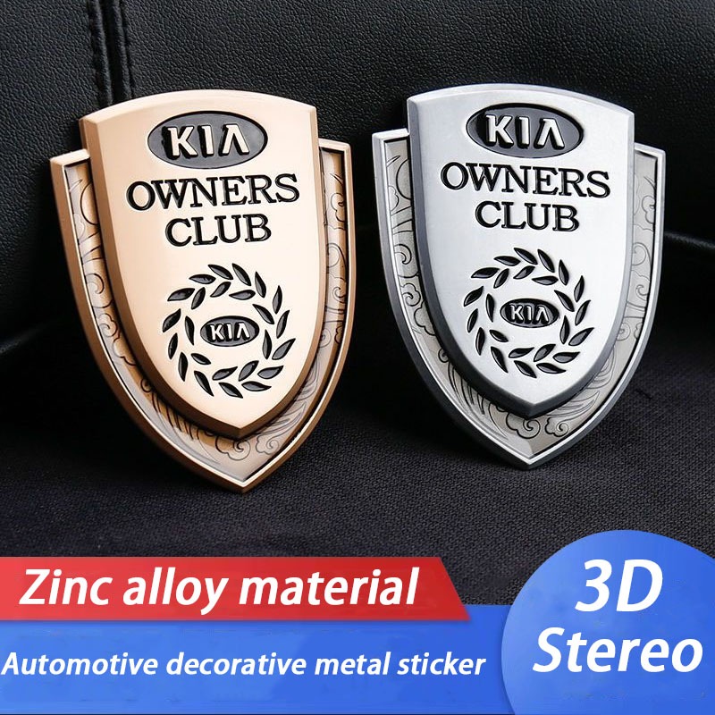 KIA KN Car 3D stereoscopic zinc alloy side logo Morning Seltos K2 K3 K5 ...