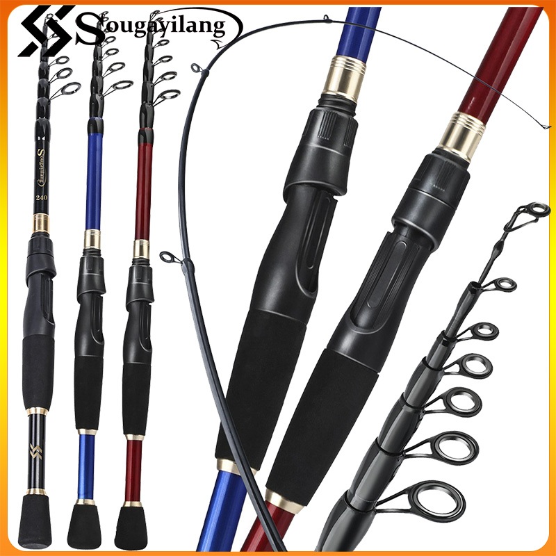 Sougayilang 3 Color Protable Fishing Rod1.8M-2.4M Carbon Fiber Trout ...
