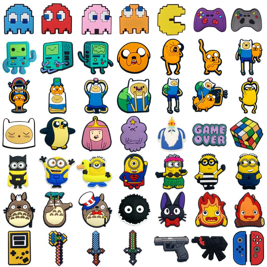 Jibbit Shoe Accessories 50 Styles PVC Cartoon Decorations Insert Charms ...