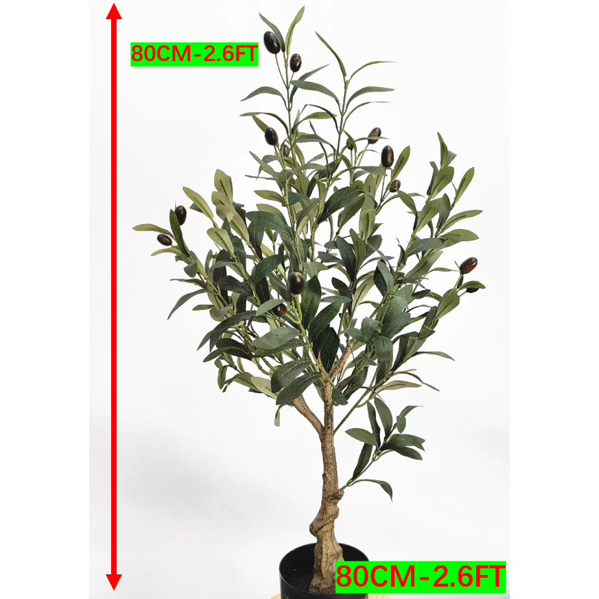 Artificial Olive Tree Plants Potted Plant Floor Flowerpots Plant Indoor ...