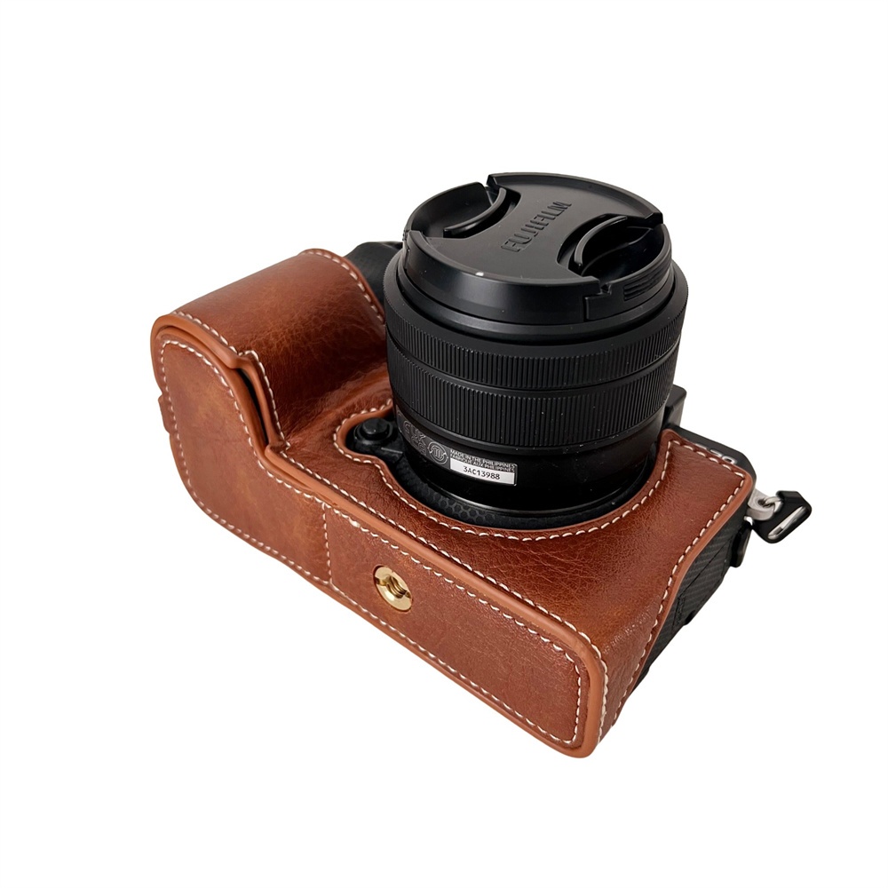 PU Leather Camera Half Base Body Case Cover Shell for Fujifilm X-T10 X ...