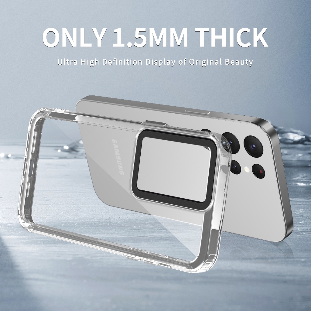 Transparent HD Acrylic Hard Protector Case For Samsung S23 S22 Ultra ...