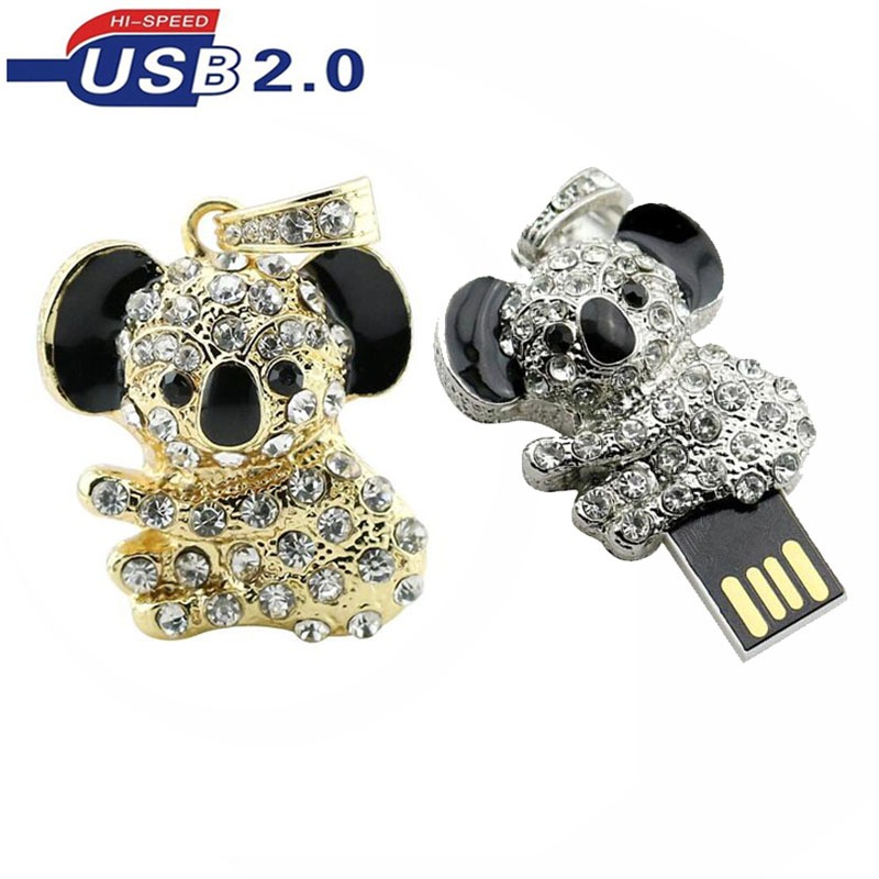 Cartoon Metal Koala USB2.0 Memory Stick Disk 16GB 32GB 64GB 128GB ...