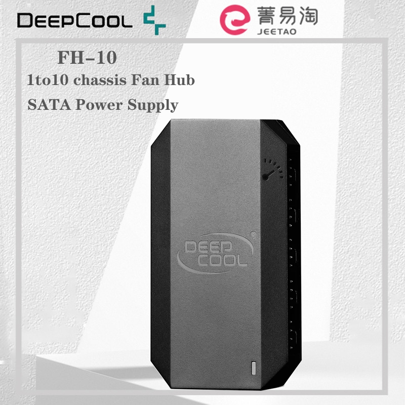 DEEPCOOL FH-10 1to10 Fan Hub 4PIN PWM Temperature Control Fan SATA ...