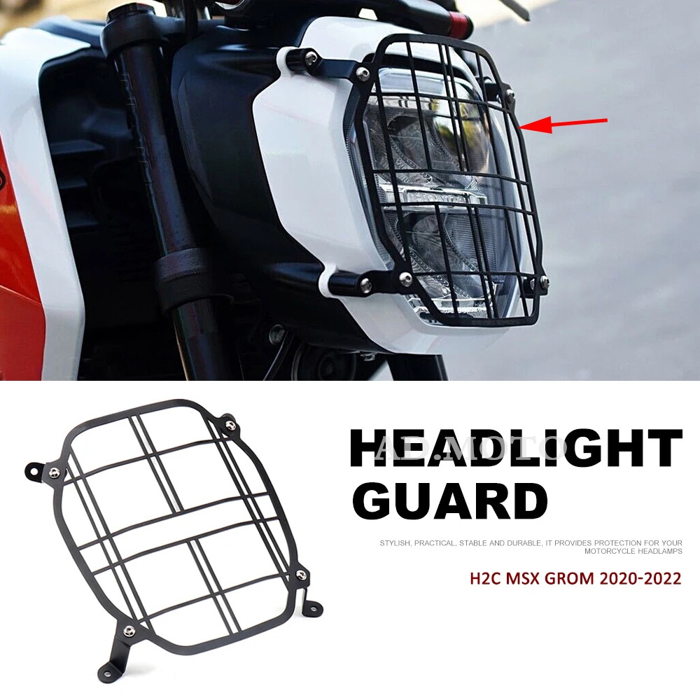 For Honda H2C MSX GROM 2020 2021 2022 Accessories Motorcycle Headlight Guard Head Metal Grill ...
