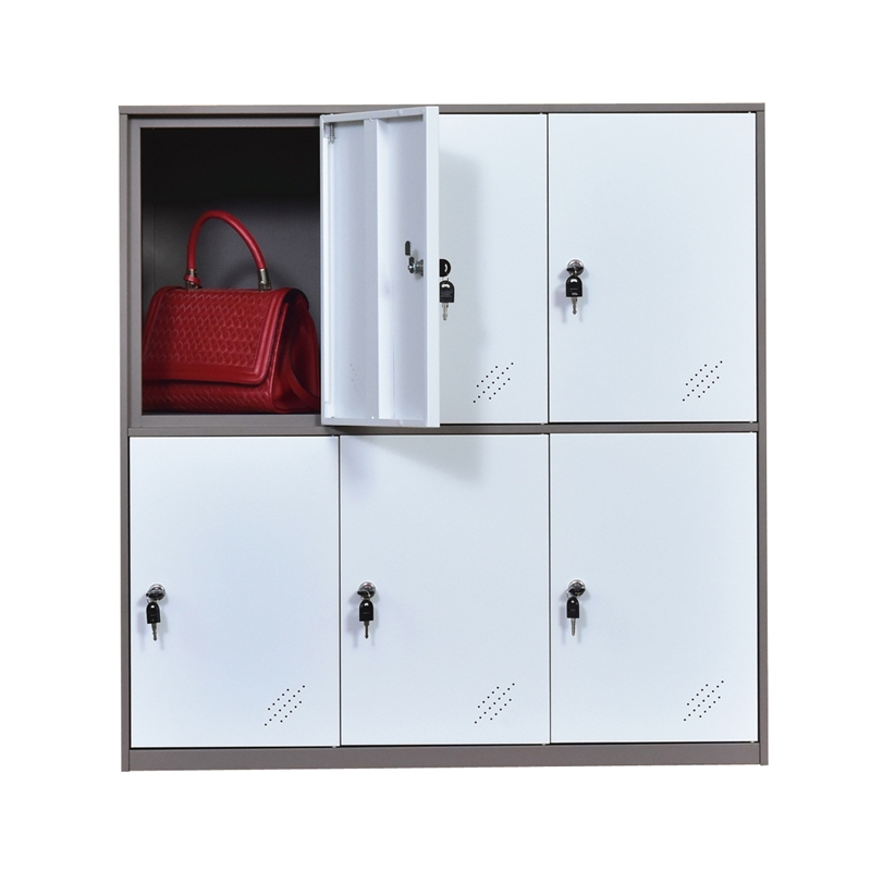 Steel 6-Door Locker Kindergarten Color Storage Cabinet Easy to Install ...