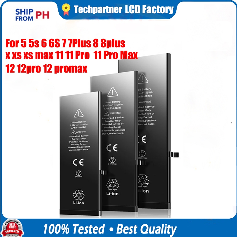 【Local shipment】COD battery For 5/5S/6/6S/6Plus/7/7Plus 8/8plus/X/XS/XR ...