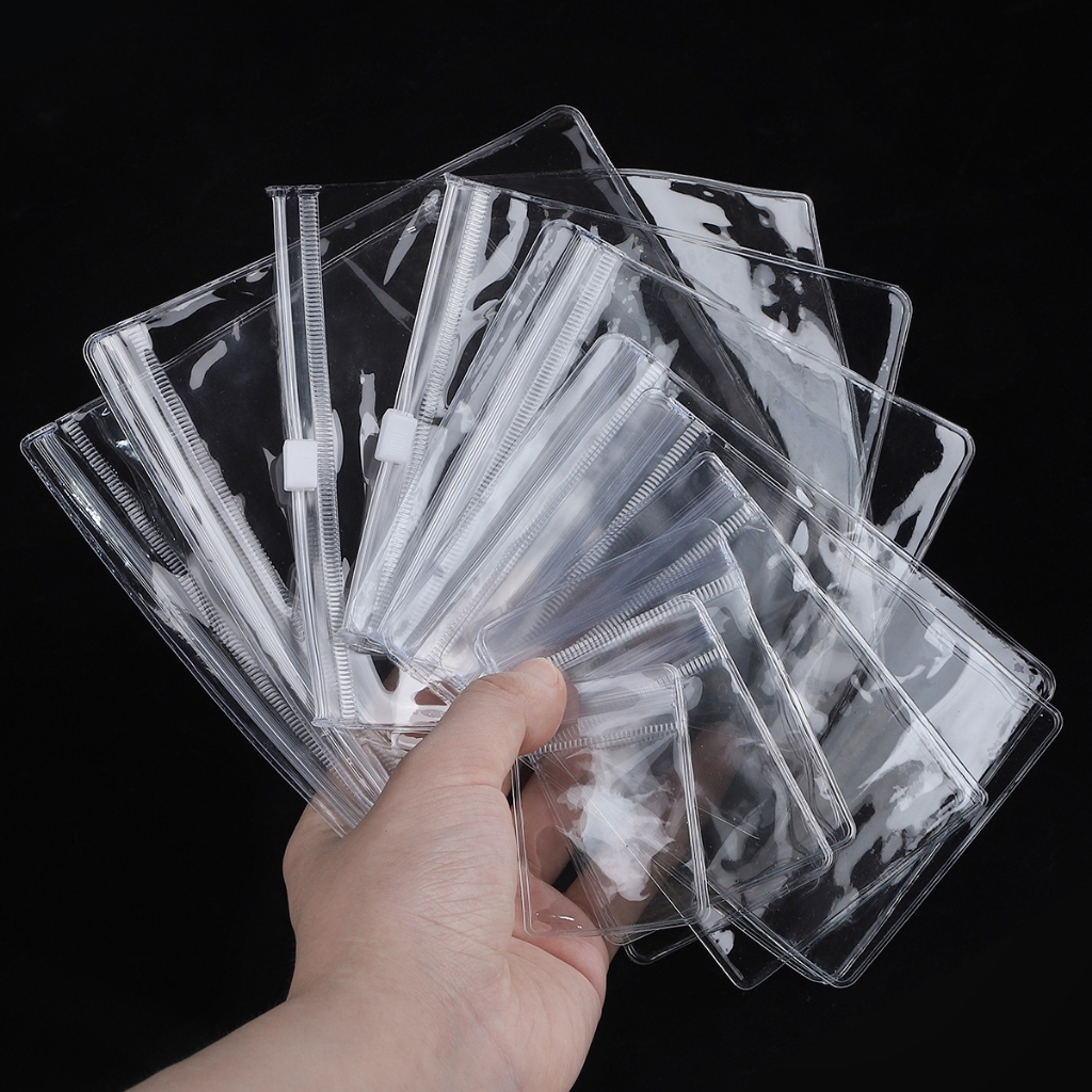 10/50pcs PVC Self Sealing Plastic Jewelry Zip Lock Bags Reclosable ...